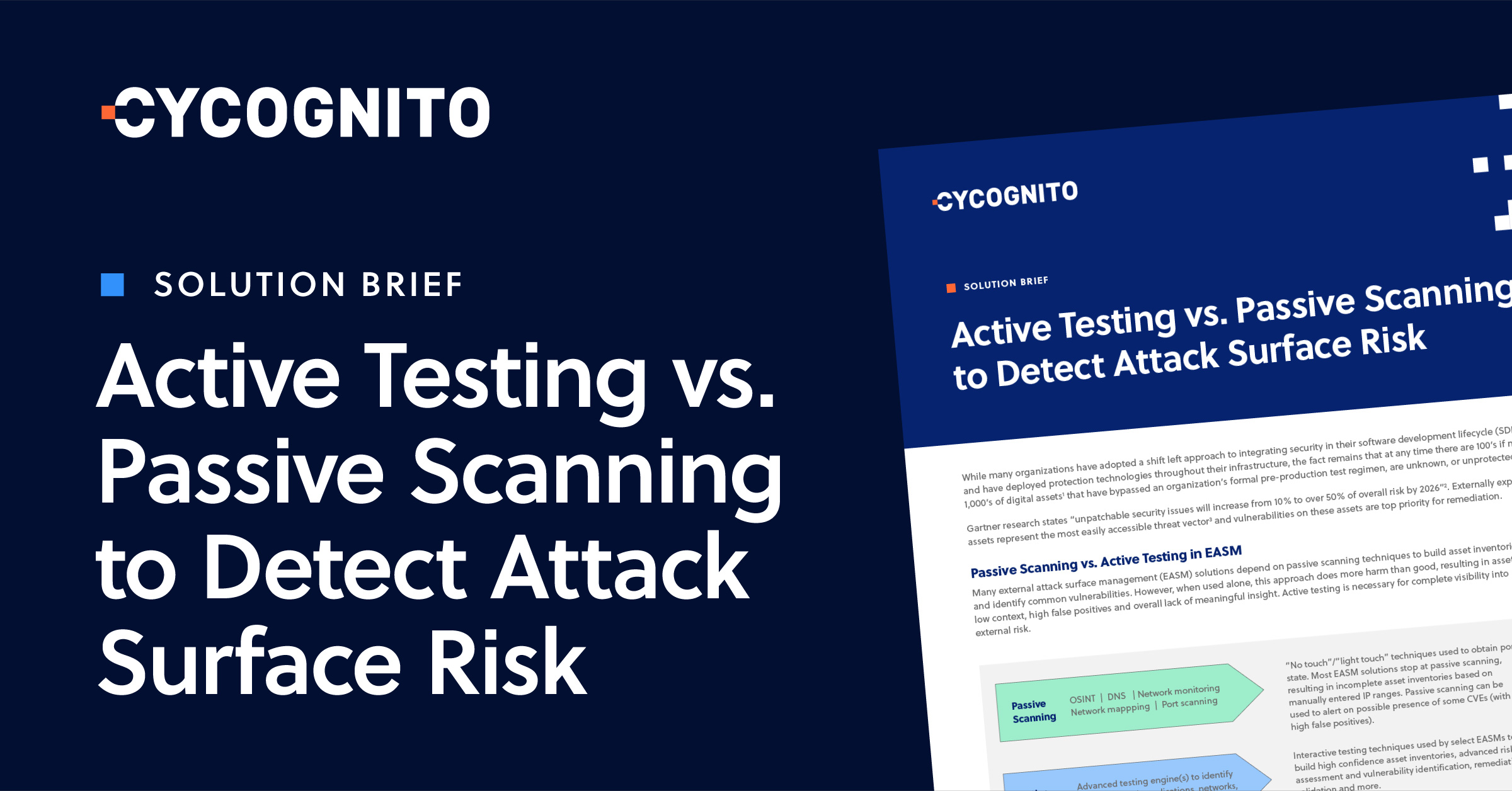 Active Testing Vs Passive Scanning To Detect Attack Surface Risk Cycognito
